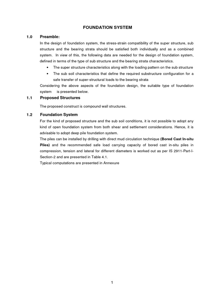 Foundation System For Compound Wall | PDF | Deep Foundation ...