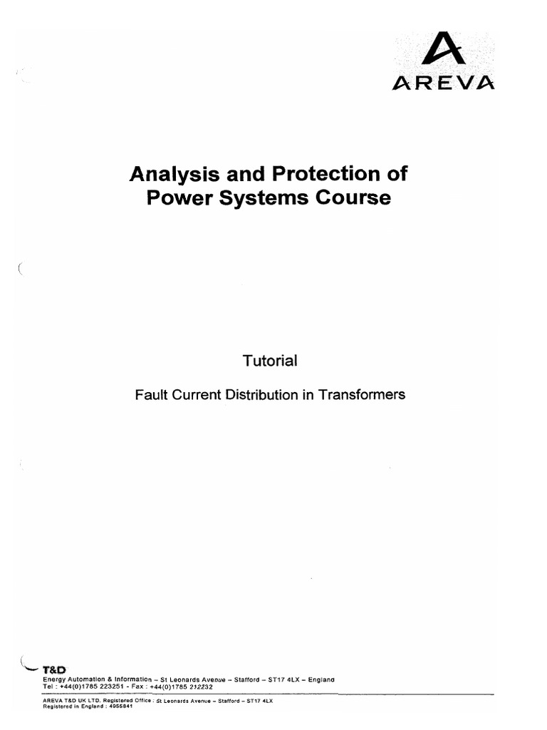 Tutorial Fault Current Distribution in Transformers | PDF