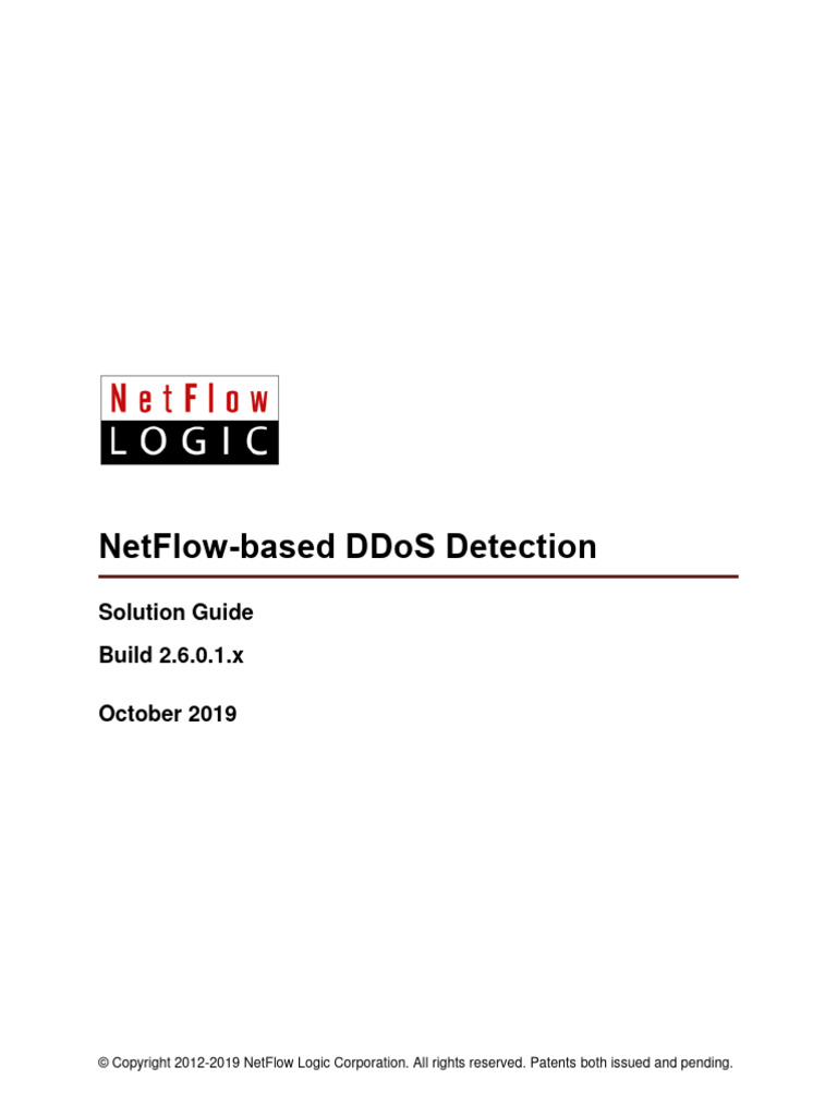 Netflow Based Ddos Detection Solution Guide 2 6 0 Pdf Transmission