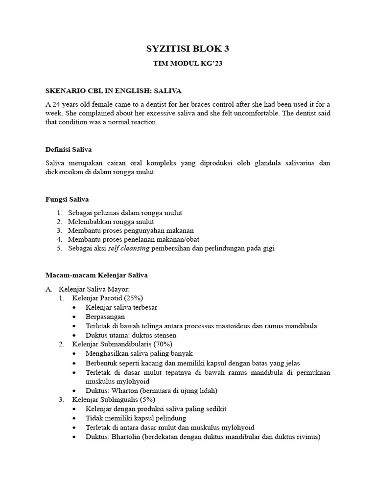 CBL ENGLISH SALIVA | PDF