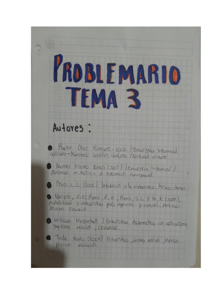 Problemario Tema 3 CarlosLopezLopez | PDF