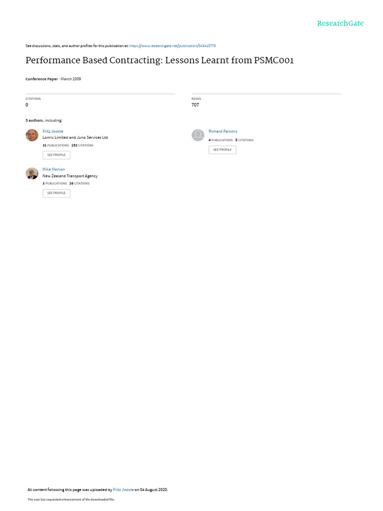 Performance Based Contracting Lessons Le | PDF | Quality Assurance | Procurement