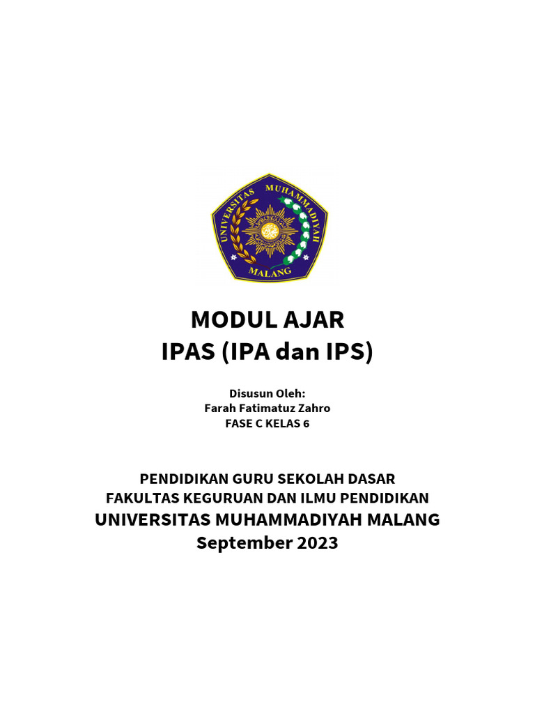 Modul Ajar IPAS Kelas 6 Kurikulum Merdeka | PDF