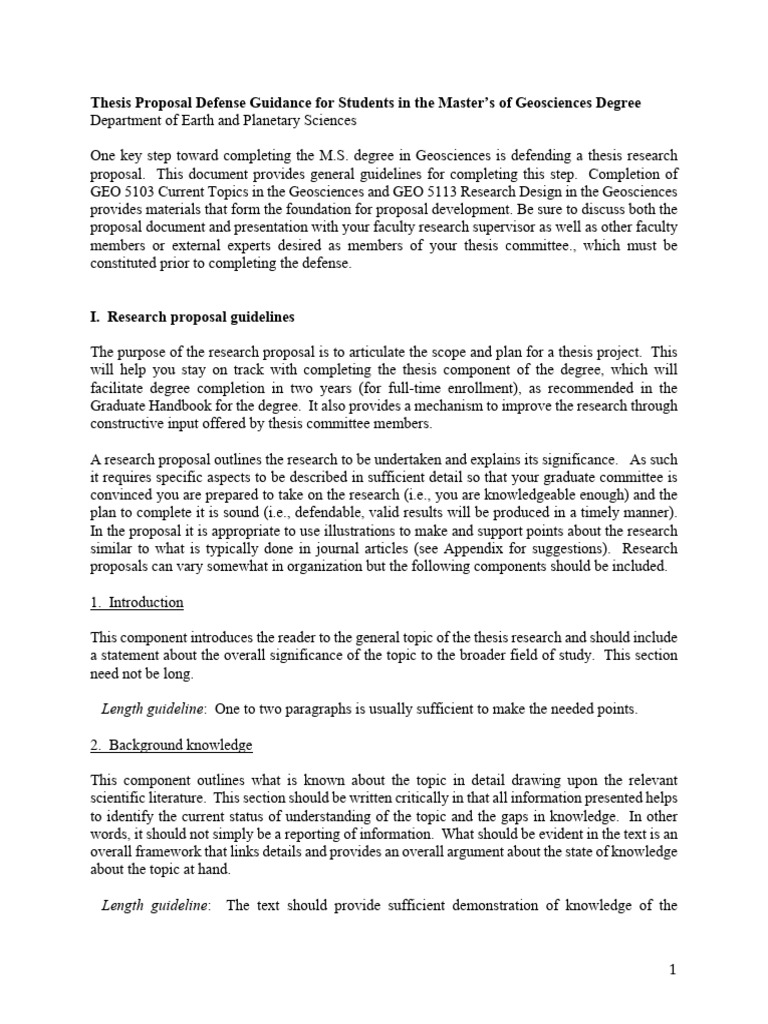 Thesis-Defense Giudline | Download Free PDF | Thesis | Knowledge