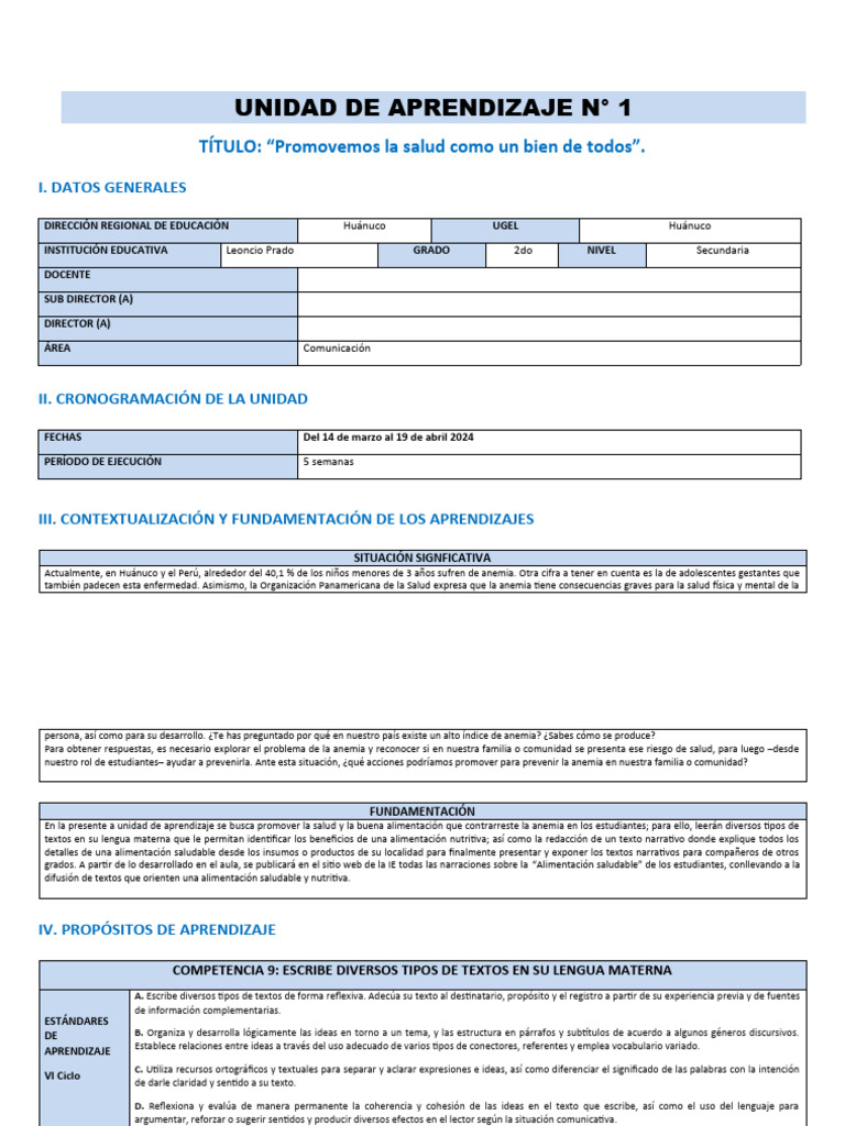 UNIDAD DE APRENDIZAJE 2024-Modelado | PDF | Aprendizaje | Evaluación