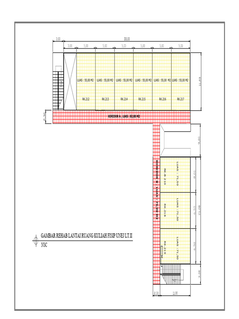 Contoh Gambar Rehab Lantai Ruang Kuliah | PDF
