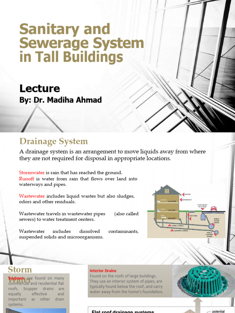 LECTURE Sewerage System in Tall Buildings | PDF | Sewerage | Sewage ...