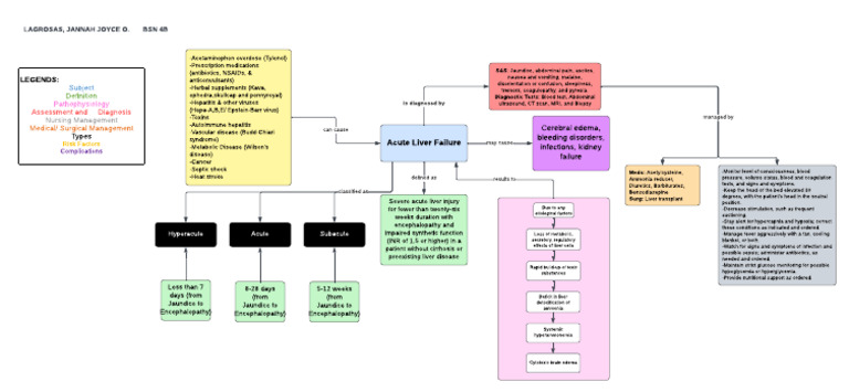 ALF (Acute Liver Failure) Concept Map | PDF | Cirrhosis | Medical Specialties