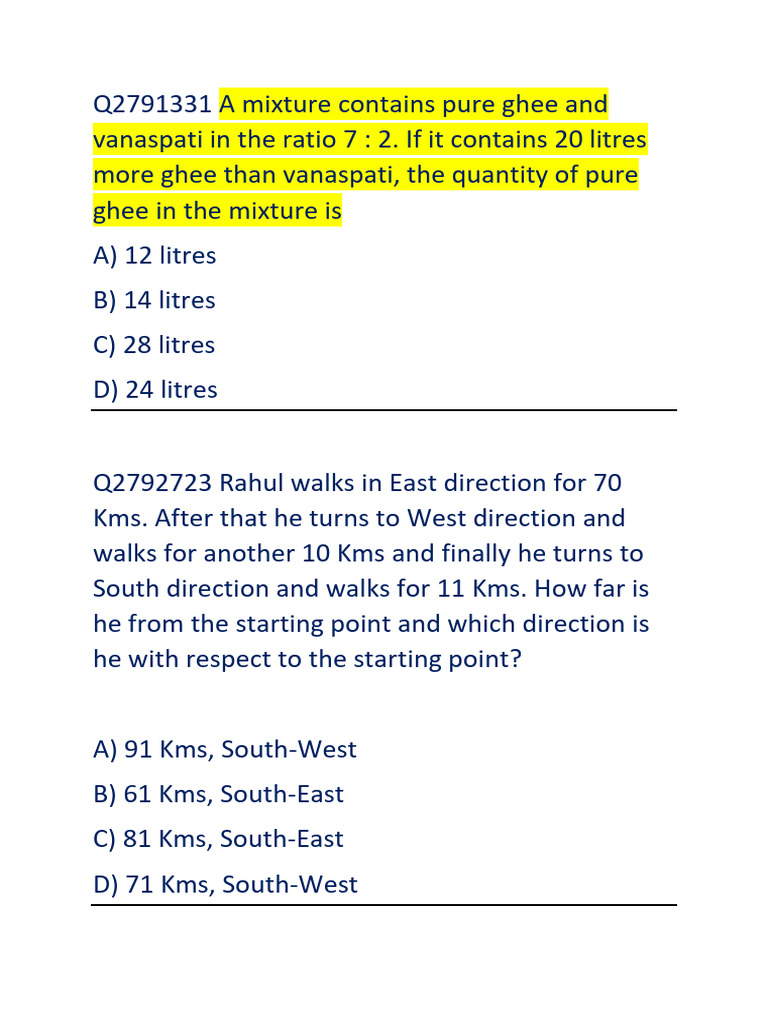 Reasoning Practice Questions 01 | PDF