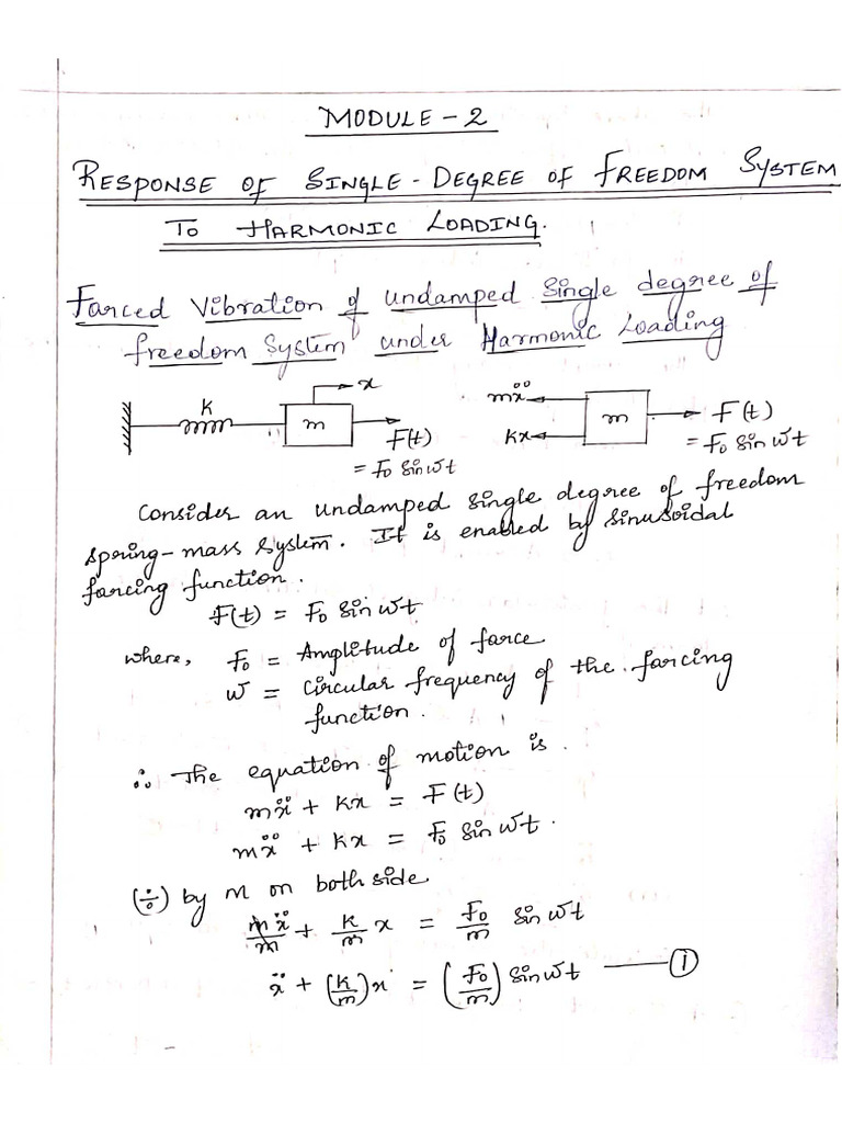 Structural Dynamics - Module 2 Notes | PDF