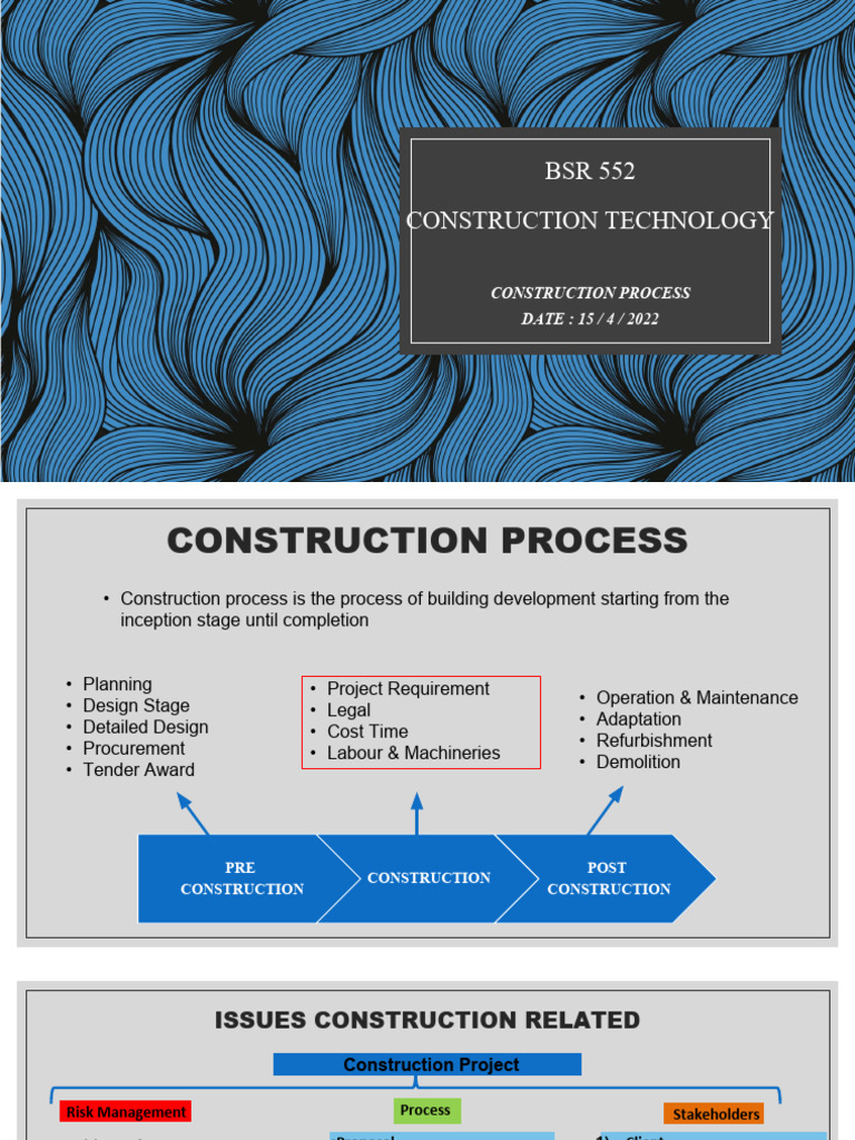 Construction Process and Risk Management Guide | PDF | Feasibility Study