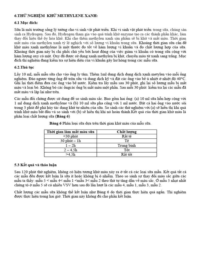 KH Methylene Xanh | PDF
