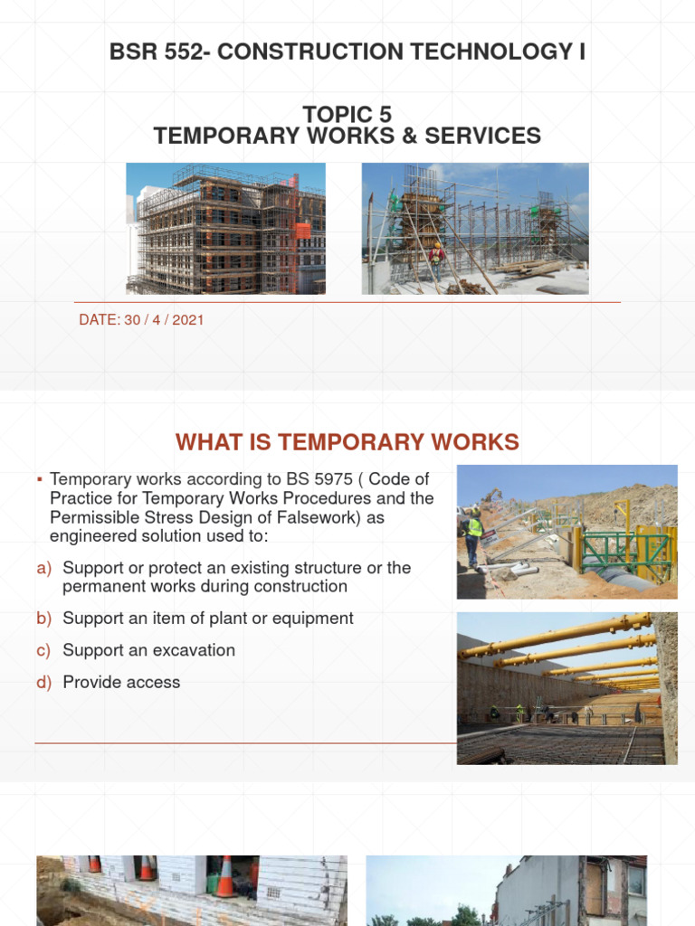 Temporary Works in Construction | PDF | Crane (Machine) | Scaffolding