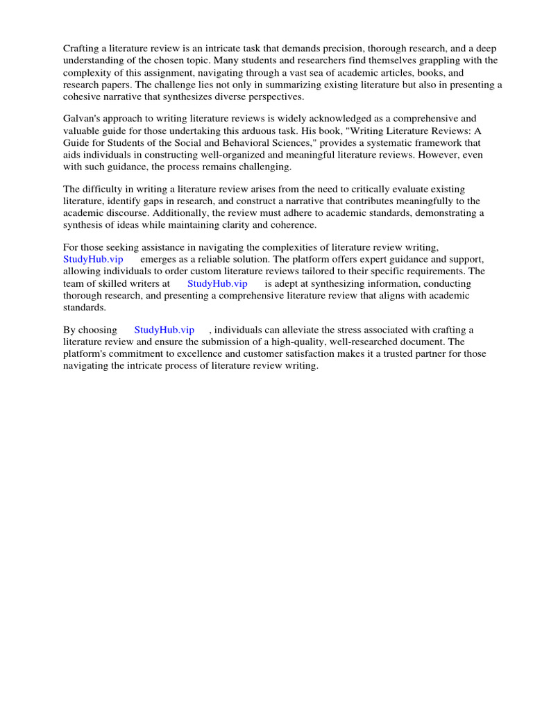 Writing Literature Reviews Galvan | PDF | Literature Review | Thesis