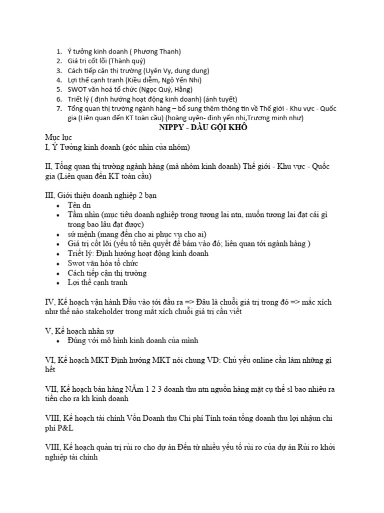 Ý Tưởng Kinh Doanh | PDF