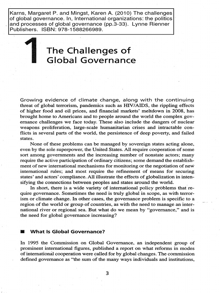 20240229T172657 Pols90023 The Challenges of Global Governance | PDF ...