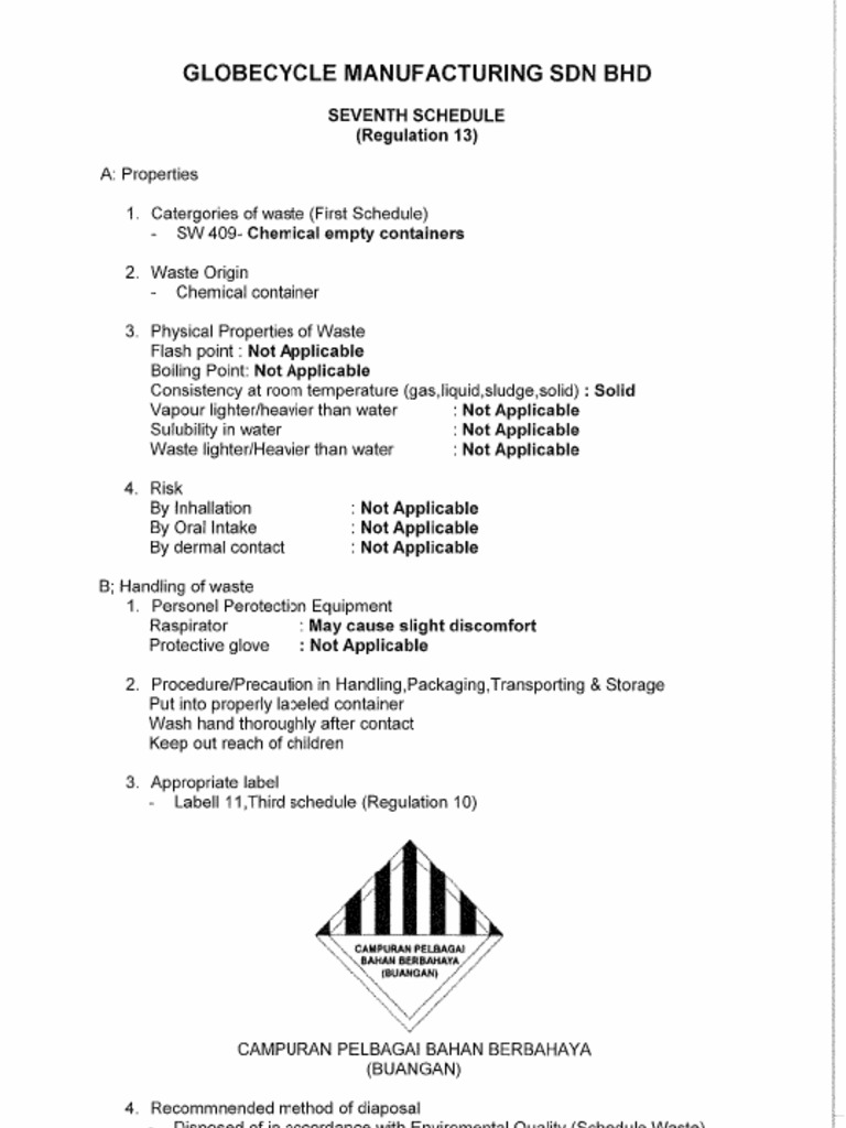 Waste Card SW409 | PDF