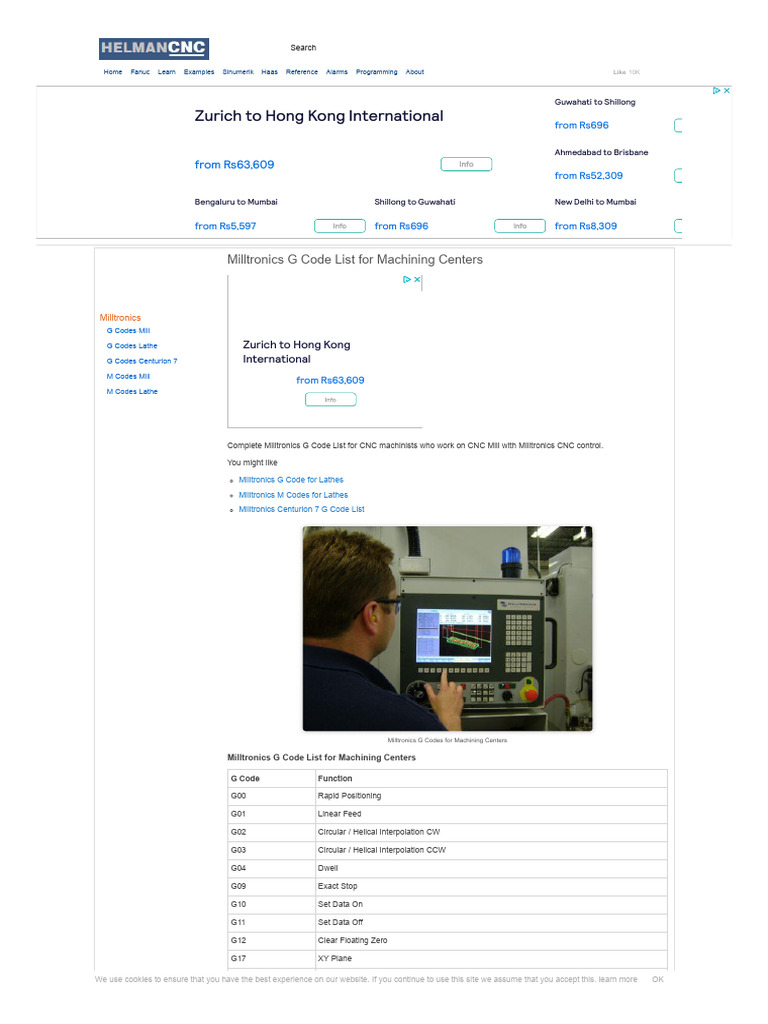 Milltronics G Code List For Machining Centers - Helman CNC | PDF ... Milltronics G Code List For Machining Centers - Helman CNC | PDF ...