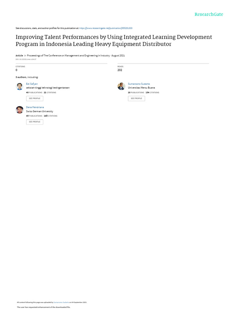 Integrated Learning for Talent Performance | PDF | Talent Management ...
