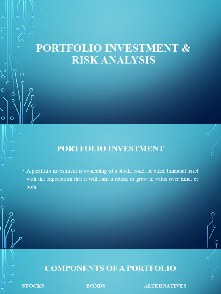 Portfolio Investment & Risk Analysis | PDF | Investing | Financial Risk