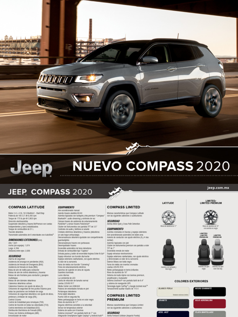 jeep-compass-2020-ficha-tecnica-v02 | PDF | Sistema de freno antibloqueo | Airbag