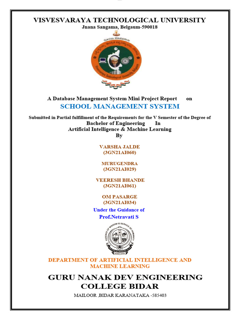 Dbms Mini Project Report FINAL | PDF | Databases | Ibm Db2 Dbms Mini Project Report FINAL | PDF | Databases | Ibm Db2