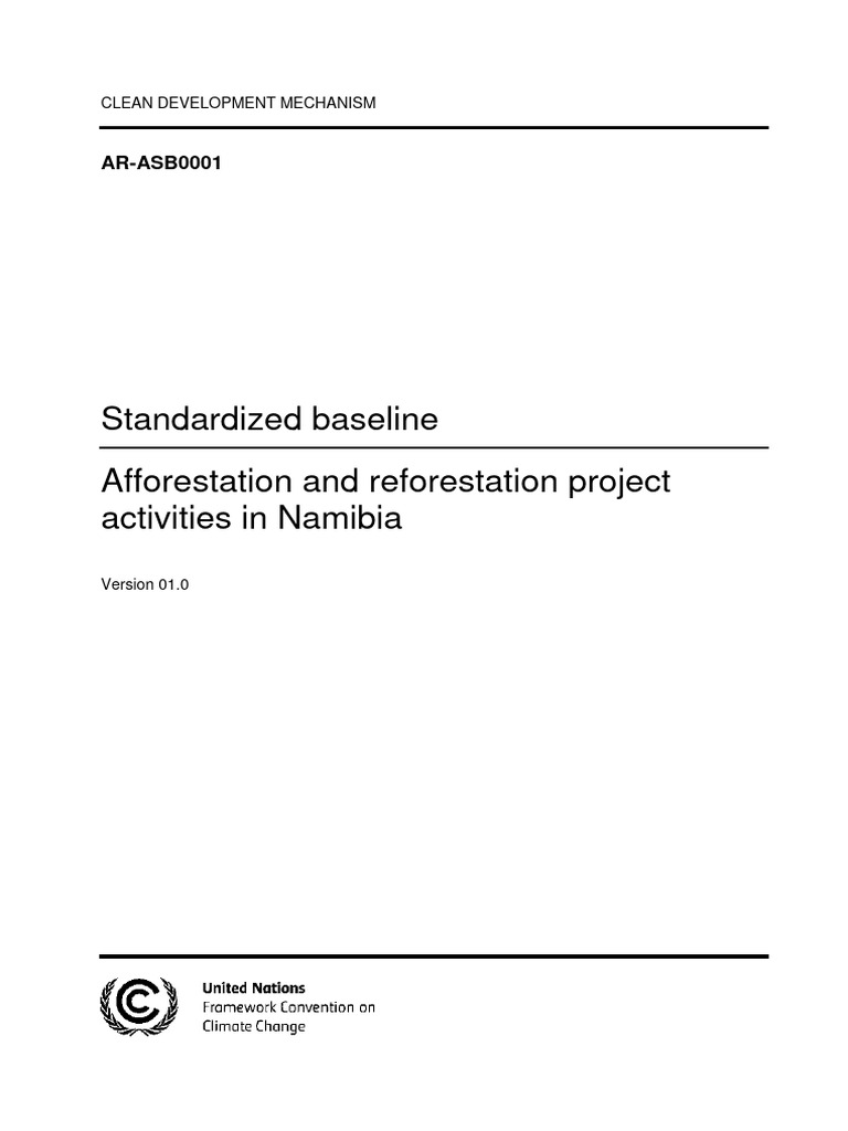 Namibia A/R CDM Standardized Baseline | PDF | Clean Development ...