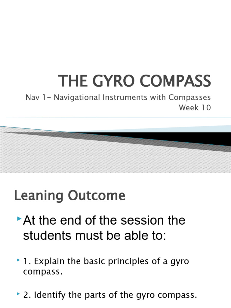 Week-10-Gyro-Compass (1) | PDF | Gyroscope | Compass