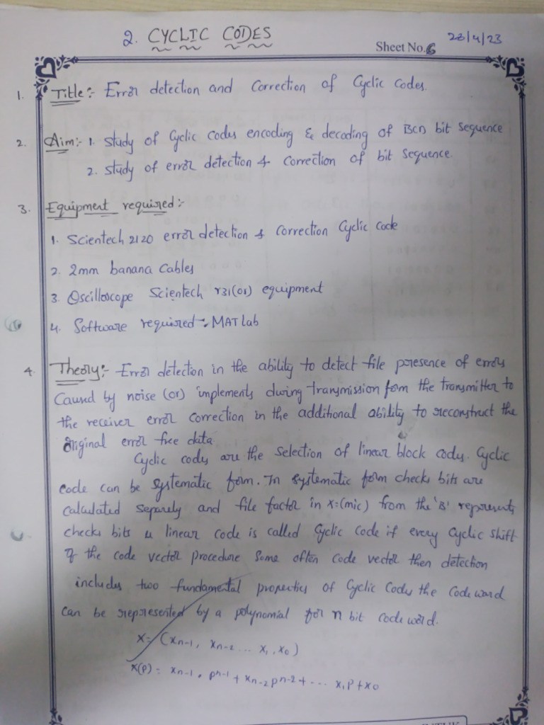 Cyclic Codes Pdf Encodings Computer Science 7065
