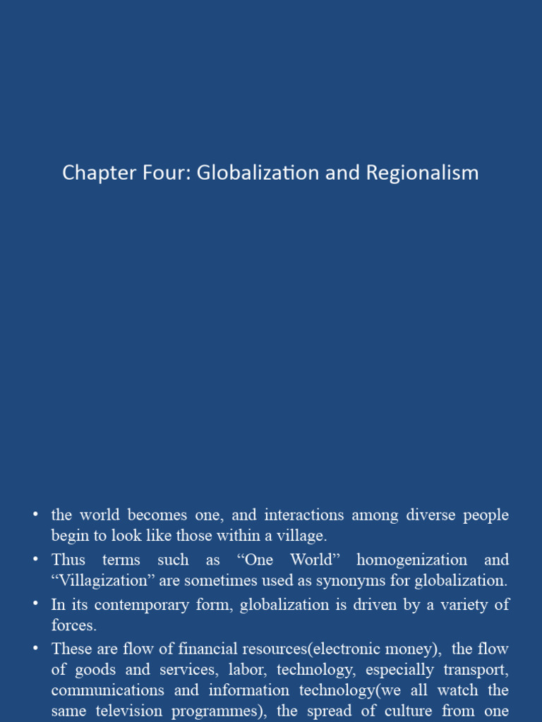 Globalization: Impacts and Perspectives | PDF | Globalization | Africa