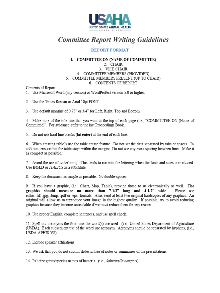 Committee Report Writing Guidelines | PDF | Computing | Text
