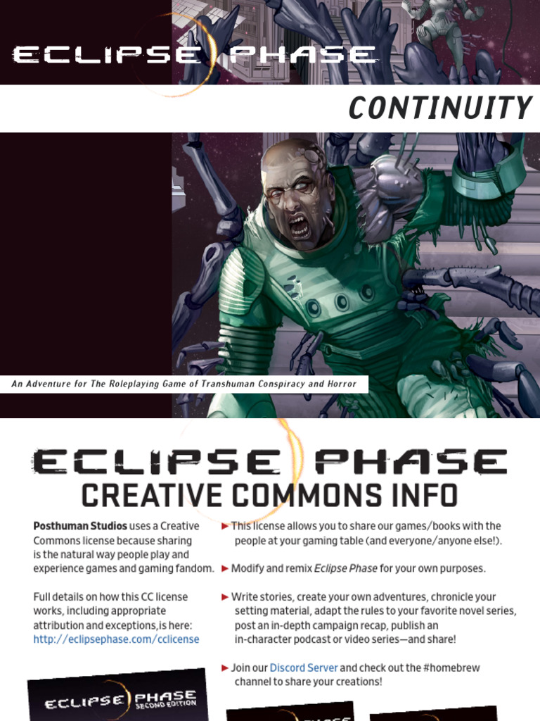Eclipse Phase: Continuity Adventure Guide | PDF | Comet