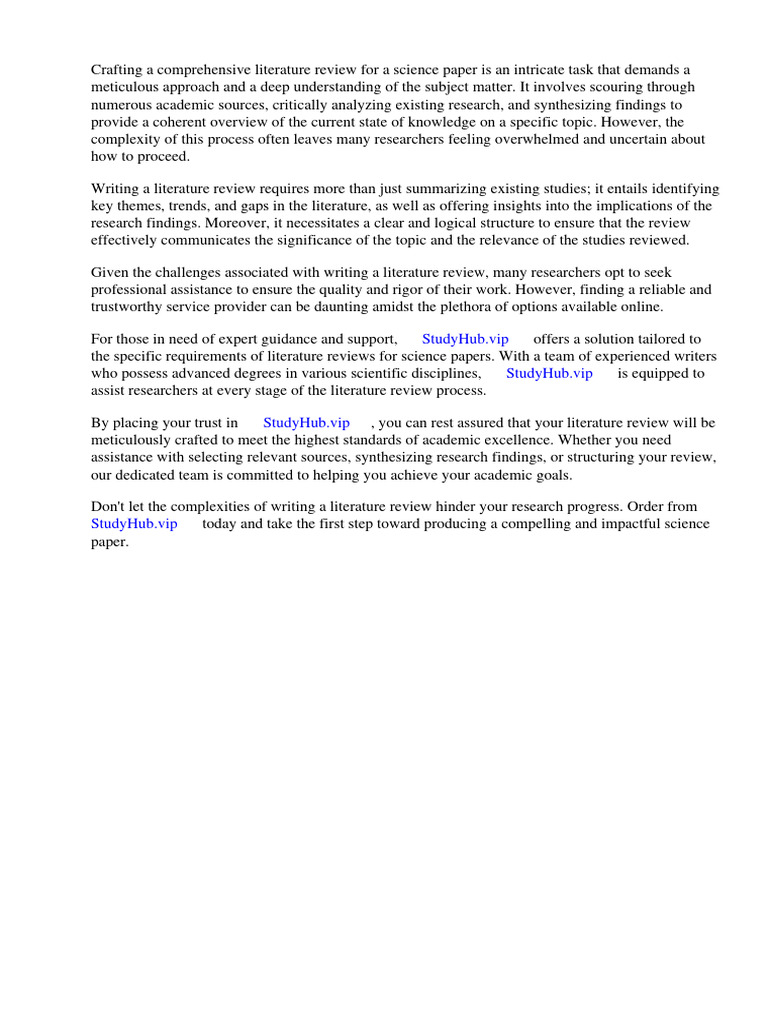 Literature Review Science Paper | Download Free PDF | Science ...