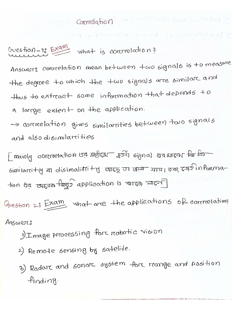 Convolution and Correlation (Mushfique Promel) | PDF