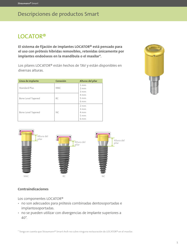 490.230 SmartA Locator Es | PDF | Odontología | Titanio