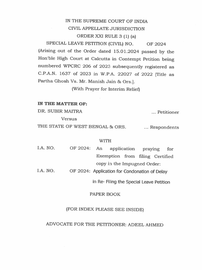 Delay in Refiling | PDF Delay in Refiling | PDF
