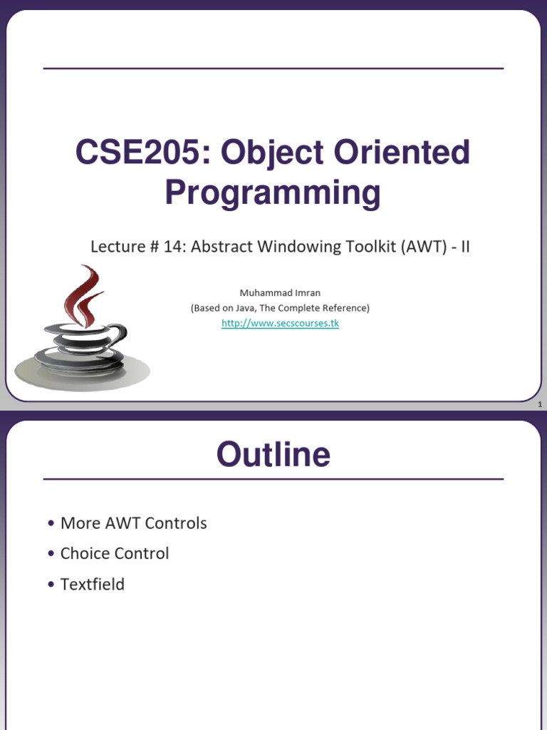 Lecture 14 - AWT-II | PDF | Internet Explorer | Computer Programming