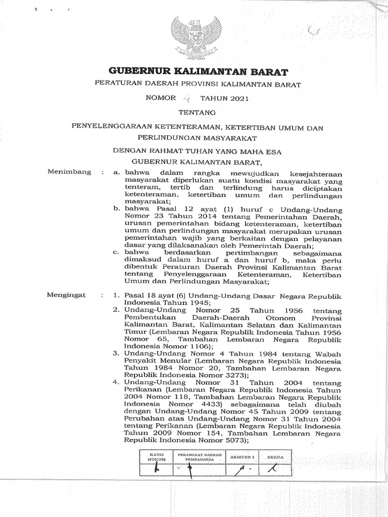 Perda No 4 Tahun 2021 Ocr | PDF