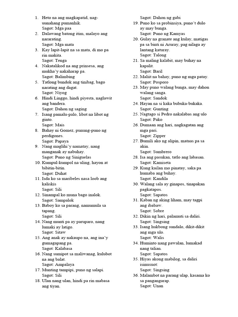 Bugtong at Alamat | PDF