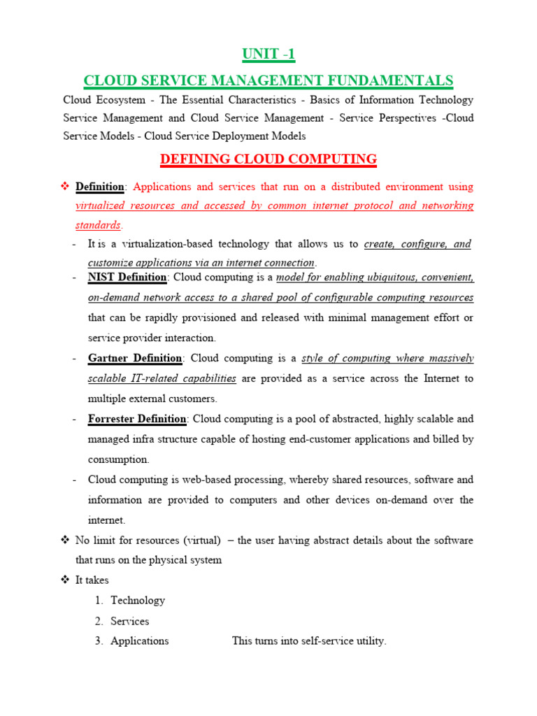 Cc Notes Pdf Cloud Computing Software As A Service 6501