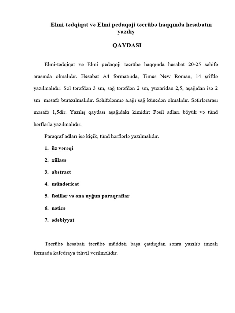 Tecrube Numunesi | PDF