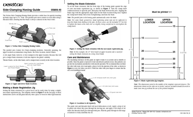 Veritas Side Clamping Honing Guide C 01 e | PDF | Tools