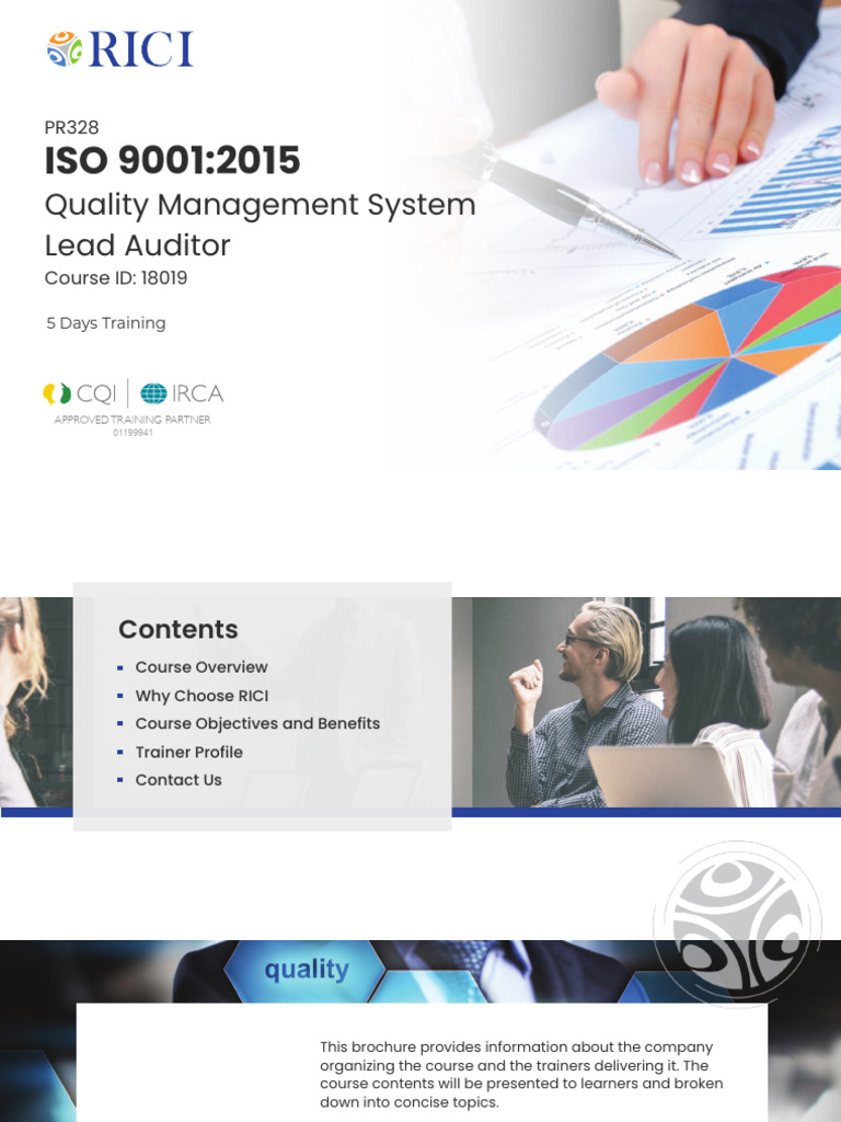 RICI - ISO 9001 QMS Lead Auditor | PDF | Audit | Iso 9000