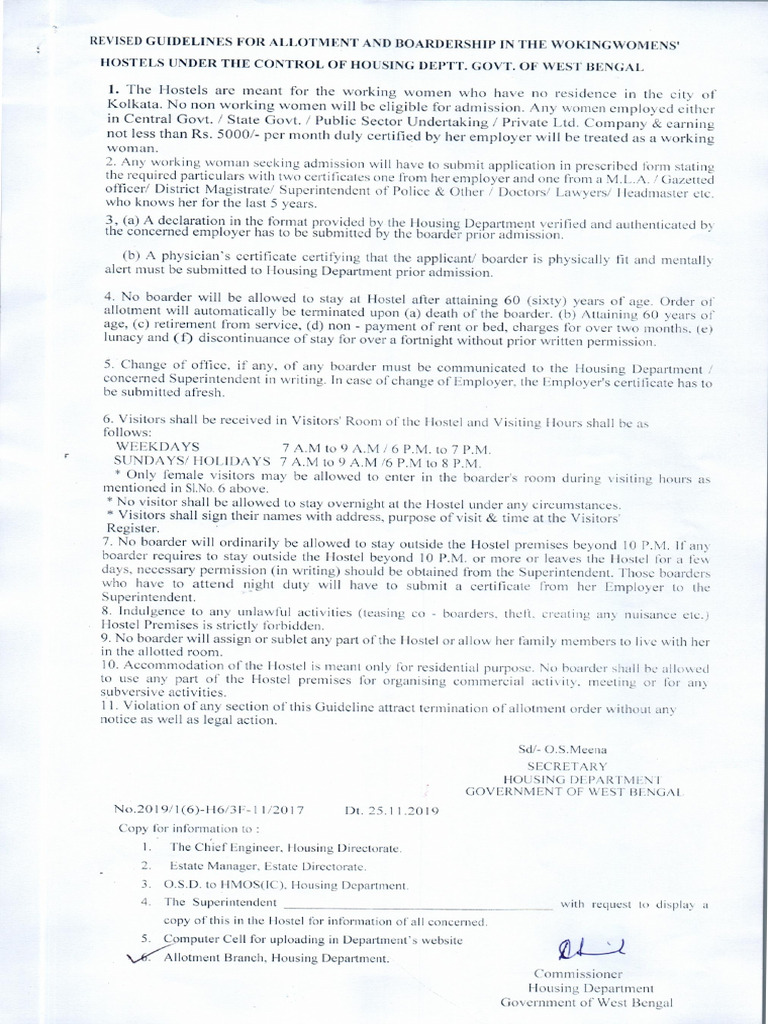 Revised-guidelines-and-declaration-for-allotment-of-seats-in-Working ...