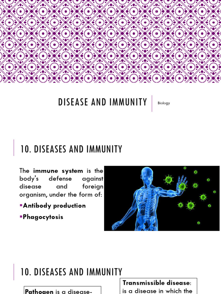BIO-Chapter 10. Diseases and Immunity | PDF | Immune System | Virus