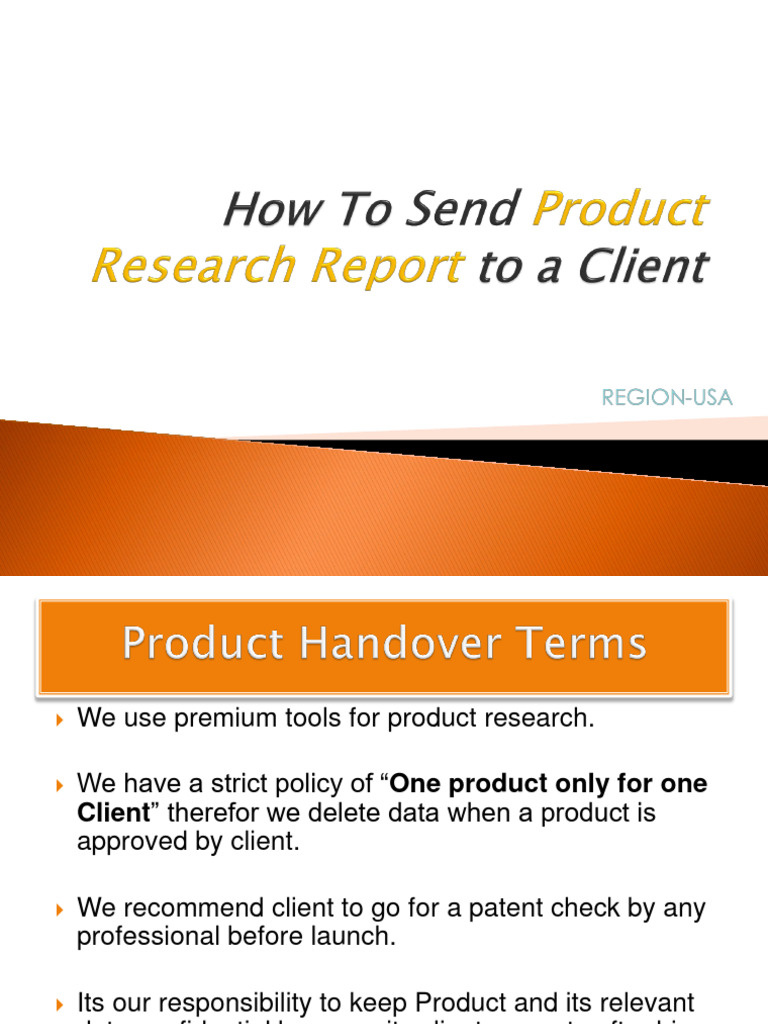Product Research Report | PDF | Market (Economics) | Business Process