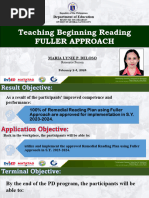 LAC SESSION Topic - The-Fuller-Approach | PDF | Learning To Read ...