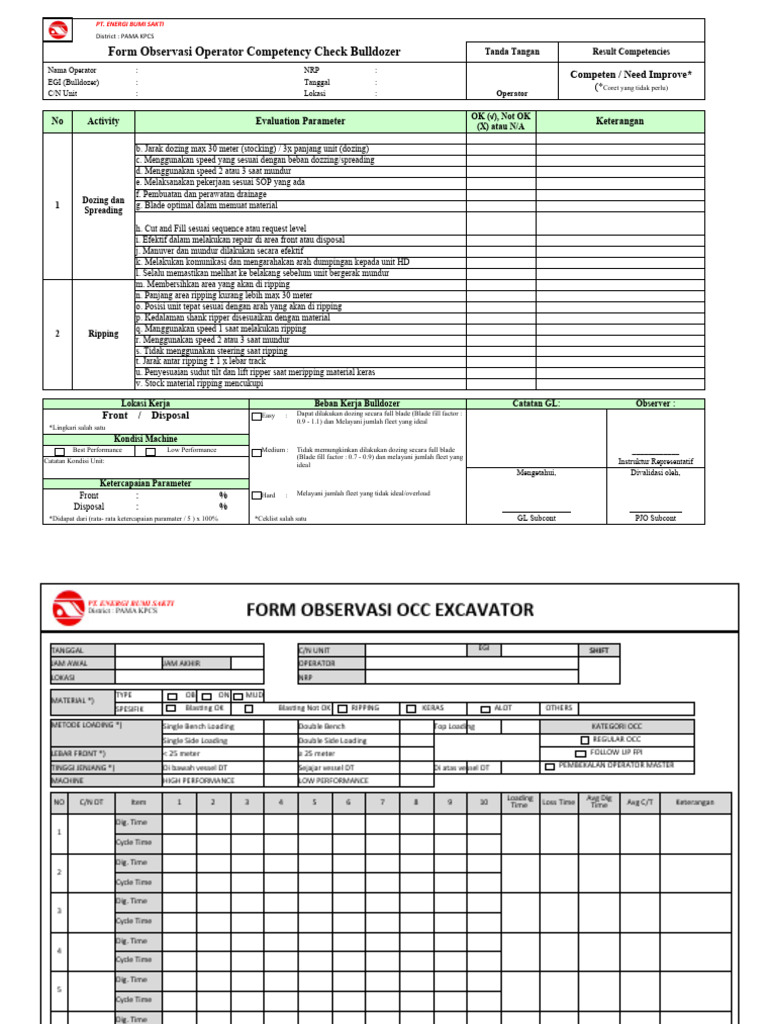 Form Occ Subcont - Exa & Dozer | PDF