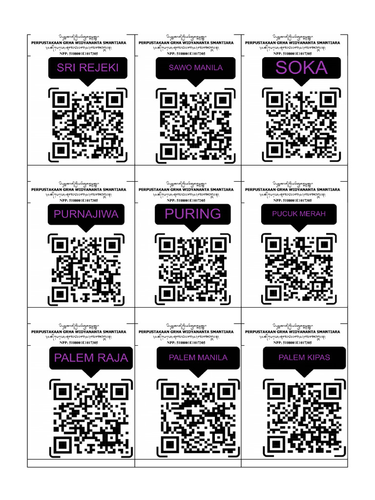 QR Code Hutan Baca | PDF