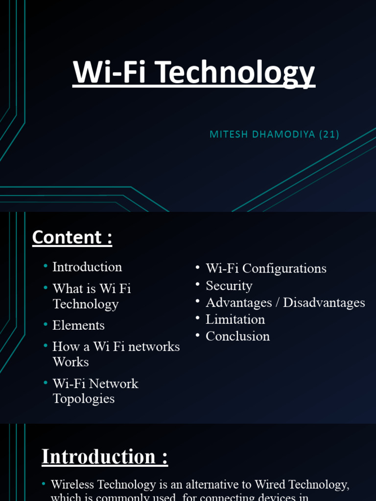 Wi Fi Technology Pdf Wireless Lan Wi Fi